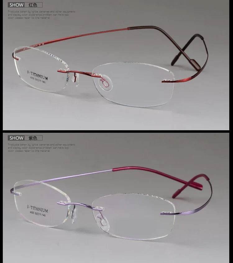 Ultra-light titanium rimless optical frame Model 8007 | Sunglass Lover