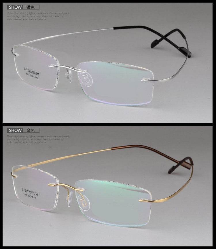 Ultra-light titanium rimless optical frame Model 8007 | Sunglass Lover